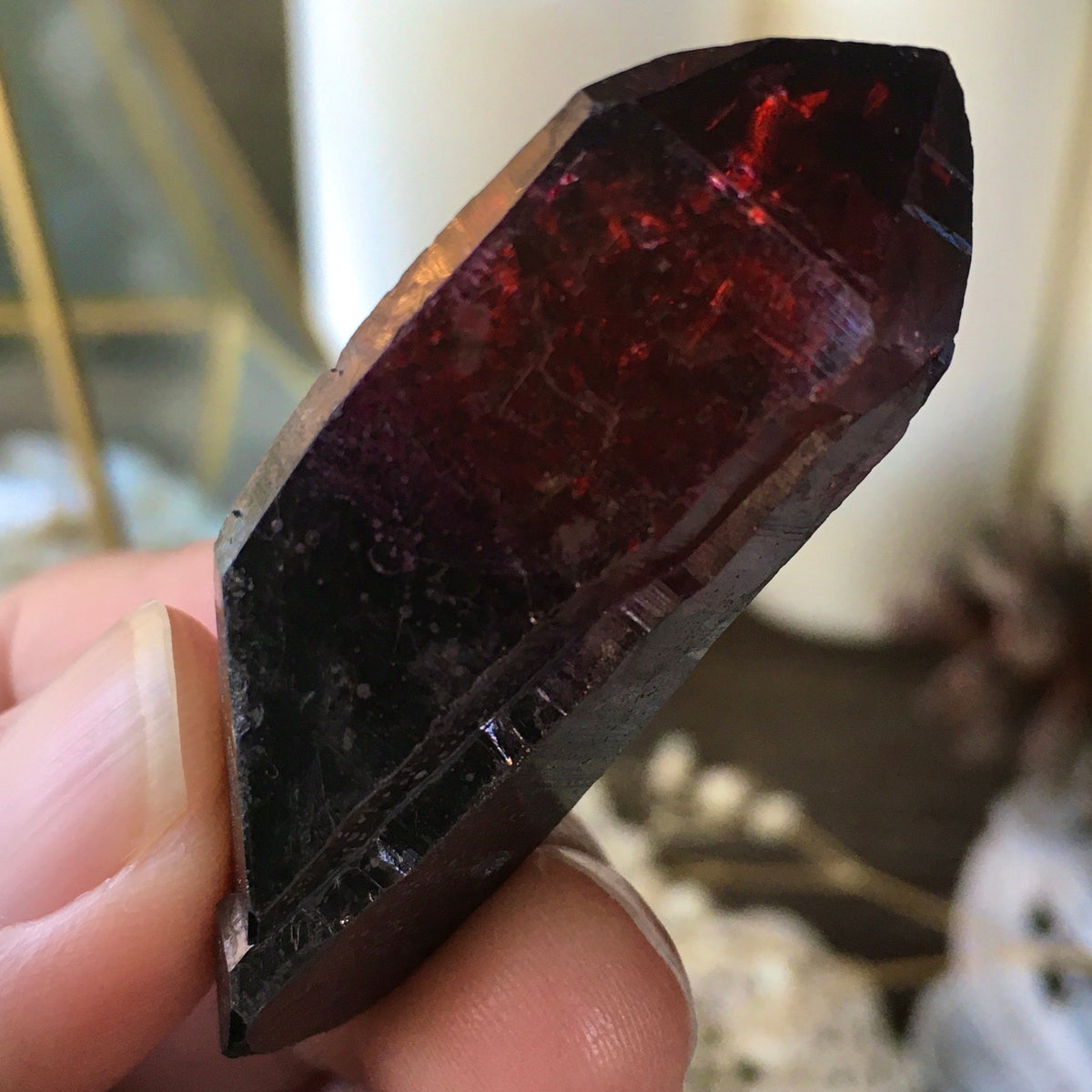 RARE Ruby Raven Hybrid Quartz Point – junebugjaybird